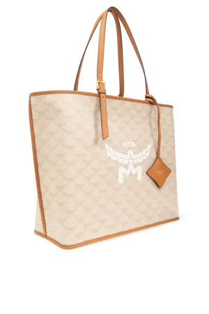 Mcm Himmel Medium Shopper Bag - Beige