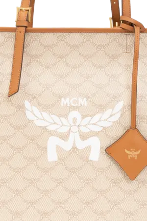 Mcm Himmel Medium Shopper Bag - Beige
