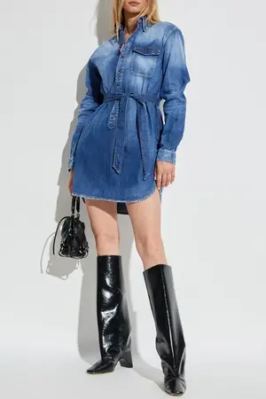 Dsquared2 Denim Mini Shirt Dress - Blue