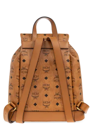 Mcm Aren Small Backpack - Brown