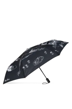 Moschino Folding Umbrella - Black