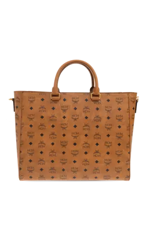 Mcm Diamond Large Shopper Bag - Brown