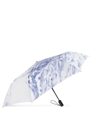 Moschino Folding Umbrella - White