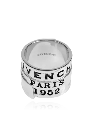 Givenchy Engraved Logo Ring - Silver