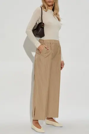 JIL SANDER Wool Wide Leg Trousers