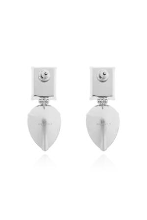 Alexander McQueen Crystal Drop Earrings - Silver