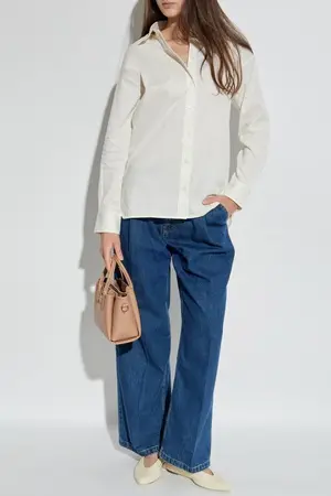 Maison Kitsuné Pleated Wide-leg Jeans