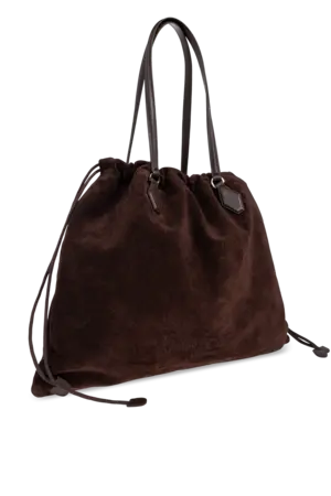 JIMMY CHOO Drawstring Tote Shopper Bag - Brown
