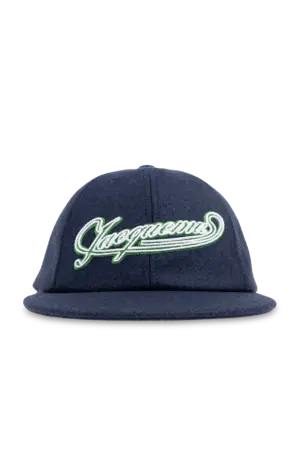 Jacquemus Embroidered Logo Baseball Cap - Navy Blue