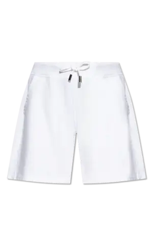Dsquared2 Cotton Shorts With Printed Logo White