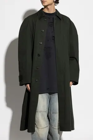 Balenciaga Tie-waist Cotton Coat