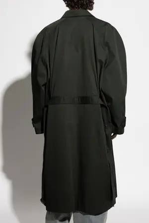 Balenciaga Tie-waist Cotton Coat
