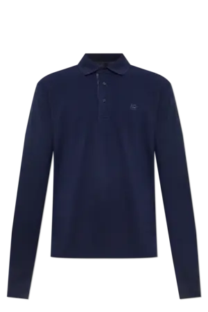 Etro Polo With Logo - Navy Blue