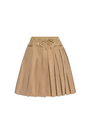 Moncler Pleated A-line Skirt - Beige