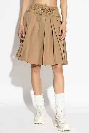 Moncler Pleated A-line Skirt - Beige