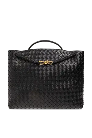 Bottega Veneta Andiamo Large Shopper Bag Black