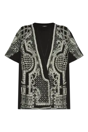 Balmain Oversize T-shirt With Geometric Print