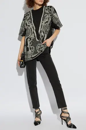 Balmain Oversize T-shirt With Geometric Print