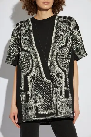 Balmain Oversize T-shirt With Geometric Print