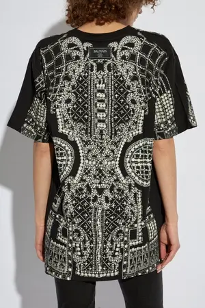 Balmain Oversize T-shirt With Geometric Print