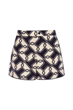 Moncler Cotton Shorts With Chain Pattern