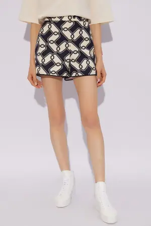Moncler Cotton Shorts With Chain Pattern