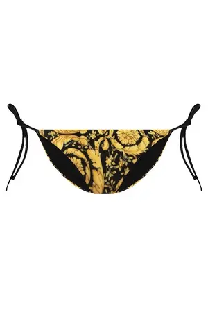 Versace Barocco Print Swimsuit Bottom - Yellow
