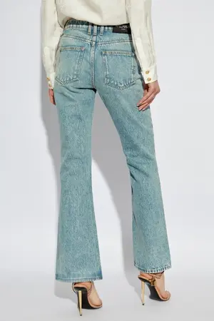 Balmain Flared Cotton Denim Jeans
