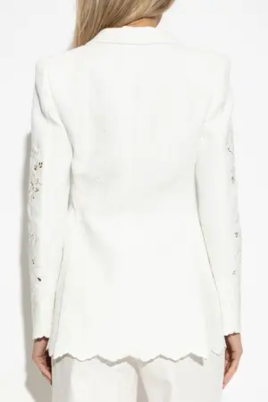 Chloé Double-breasted Blazer With Wavy Edges