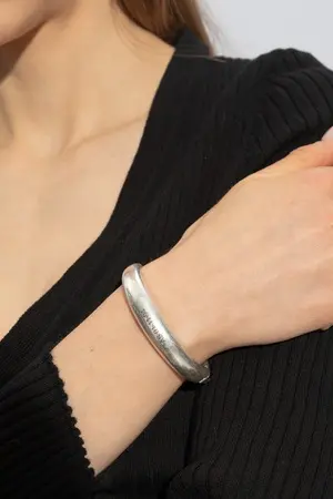 ALLSAINTS Brass Bracelet With Cubic Zirconia - Silver