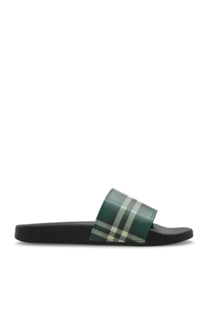 Burberry Rubber Slides - Green