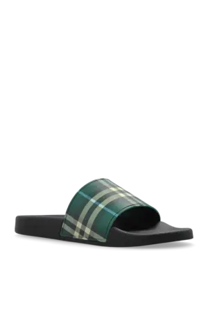 Burberry Rubber Slides - Green