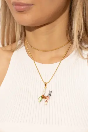 Marni Sculptural Letter Pendant - Multicolour