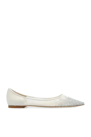 JIMMY CHOO Love Leather Ballet Flats