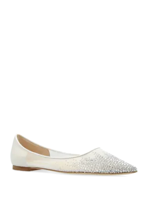 JIMMY CHOO Love Leather Ballet Flats