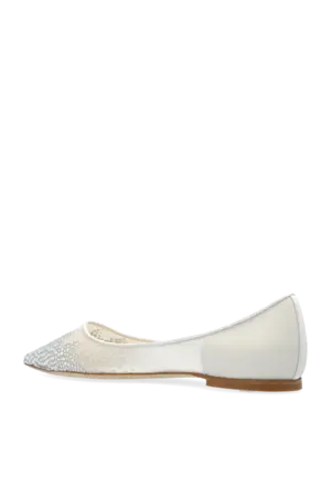 JIMMY CHOO Love Leather Ballet Flats