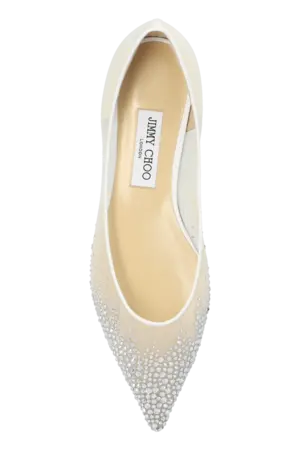 JIMMY CHOO Love Leather Ballet Flats