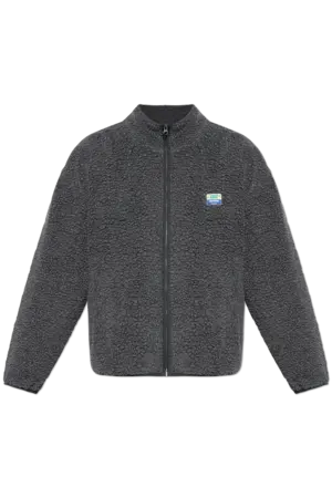 American Vintage Furry Logo Patch Sweatshirt - Grey