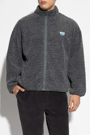American Vintage Furry Logo Patch Sweatshirt - Grey