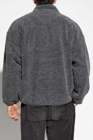 American Vintage Furry Logo Patch Sweatshirt - Grey