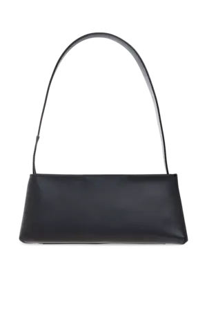 Marni Rectangular Shoulder Bag In Natural Leather - Black