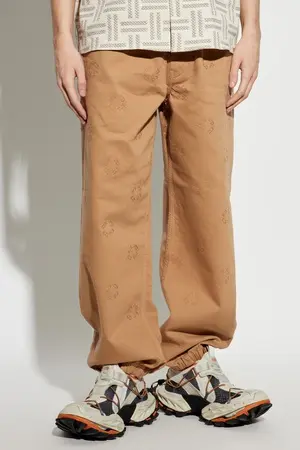 Givenchy Cotton Trousers With Logo Appliqu