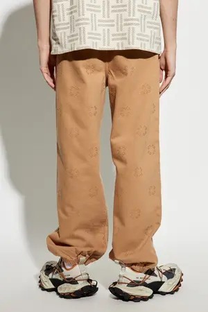 Givenchy Cotton Trousers With Logo Appliqu