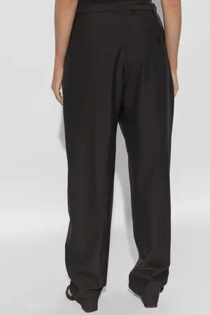 LEMAIRE Pleated Trousers - Brown