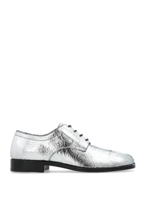 MAISON MARGIELA Leather Tabi Shoes - Silver