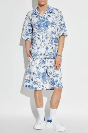 Alexander McQueen Printed Cotton Shorts