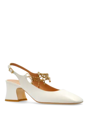 Chloé Charm-embellished Heeled Slingbacks