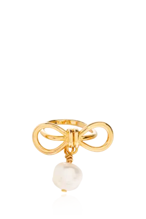 Marni Brass Ring With Pearl - Gold