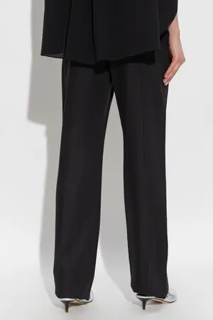 Alexander McQueen Wool Trousers With Satin Side Stripes