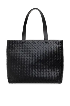 Bottega Veneta Leather Shopper Bag - Black